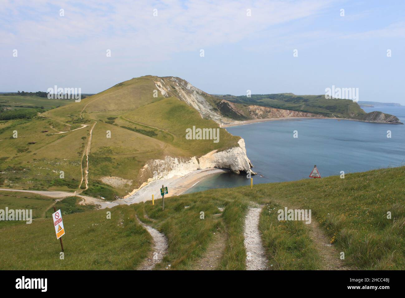 Lulworth Ranges military firing range. South west coast path. England ...