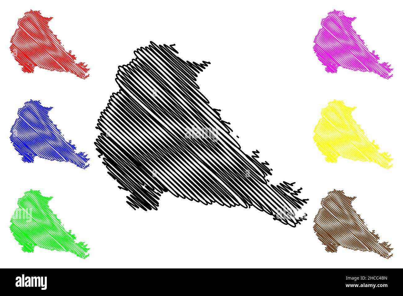 Pune district (Maharashtra State, Pune Division, Republic of India) map ...