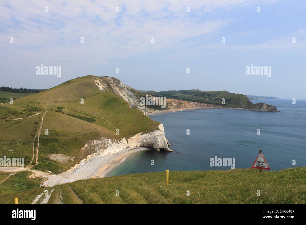 Lulworth Ranges military firing range. South west coast path. England ...