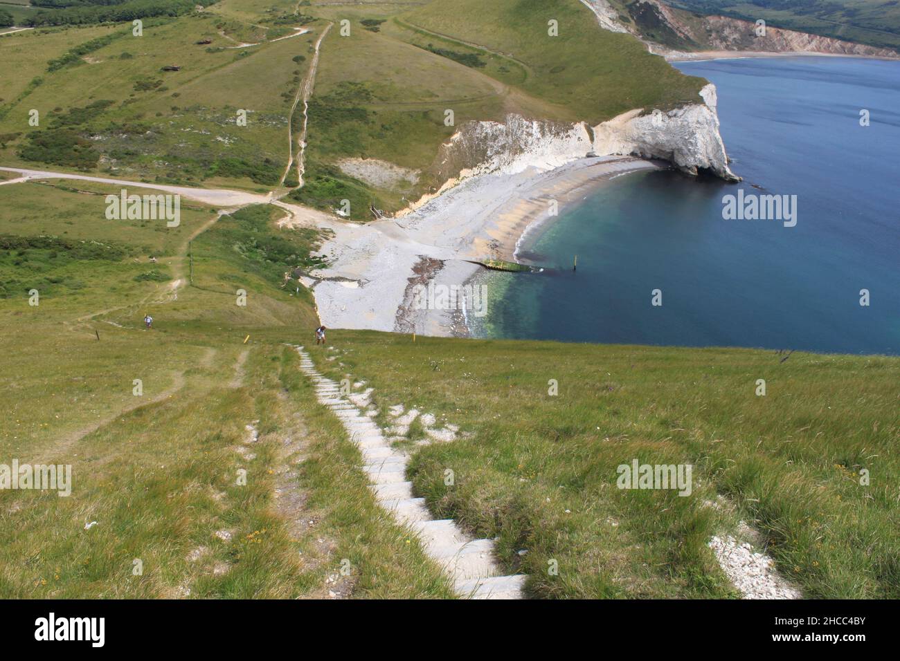 Lulworth Ranges military firing range. South west coast path. England ...