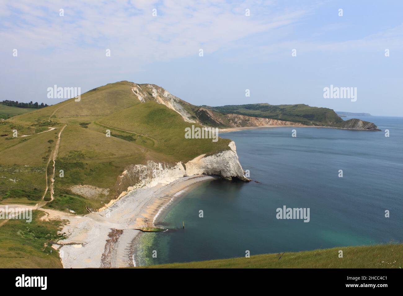 Lulworth Ranges military firing range. South west coast path. England ...
