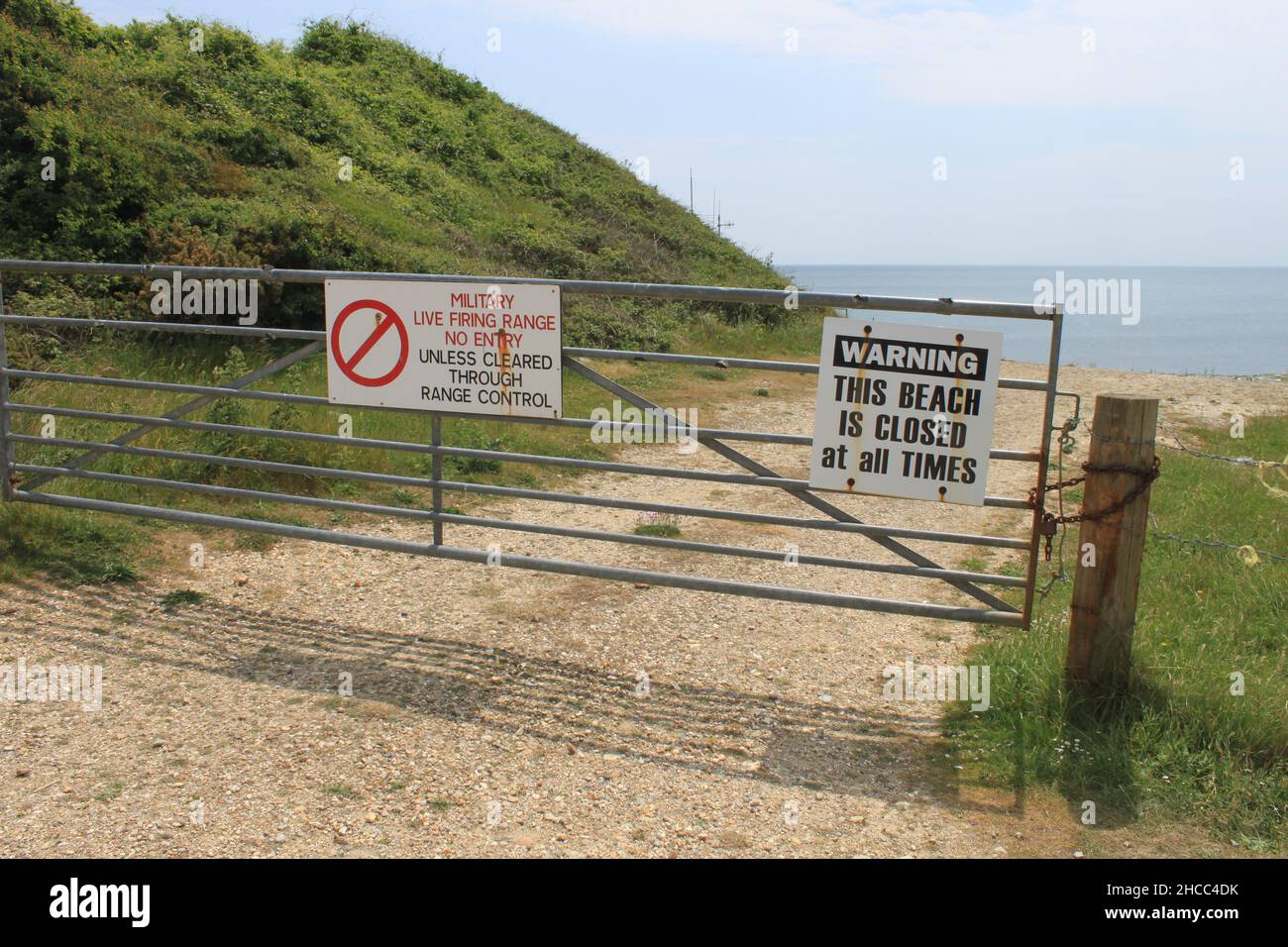 Lulworth Ranges military firing range. South west coast path. England ...