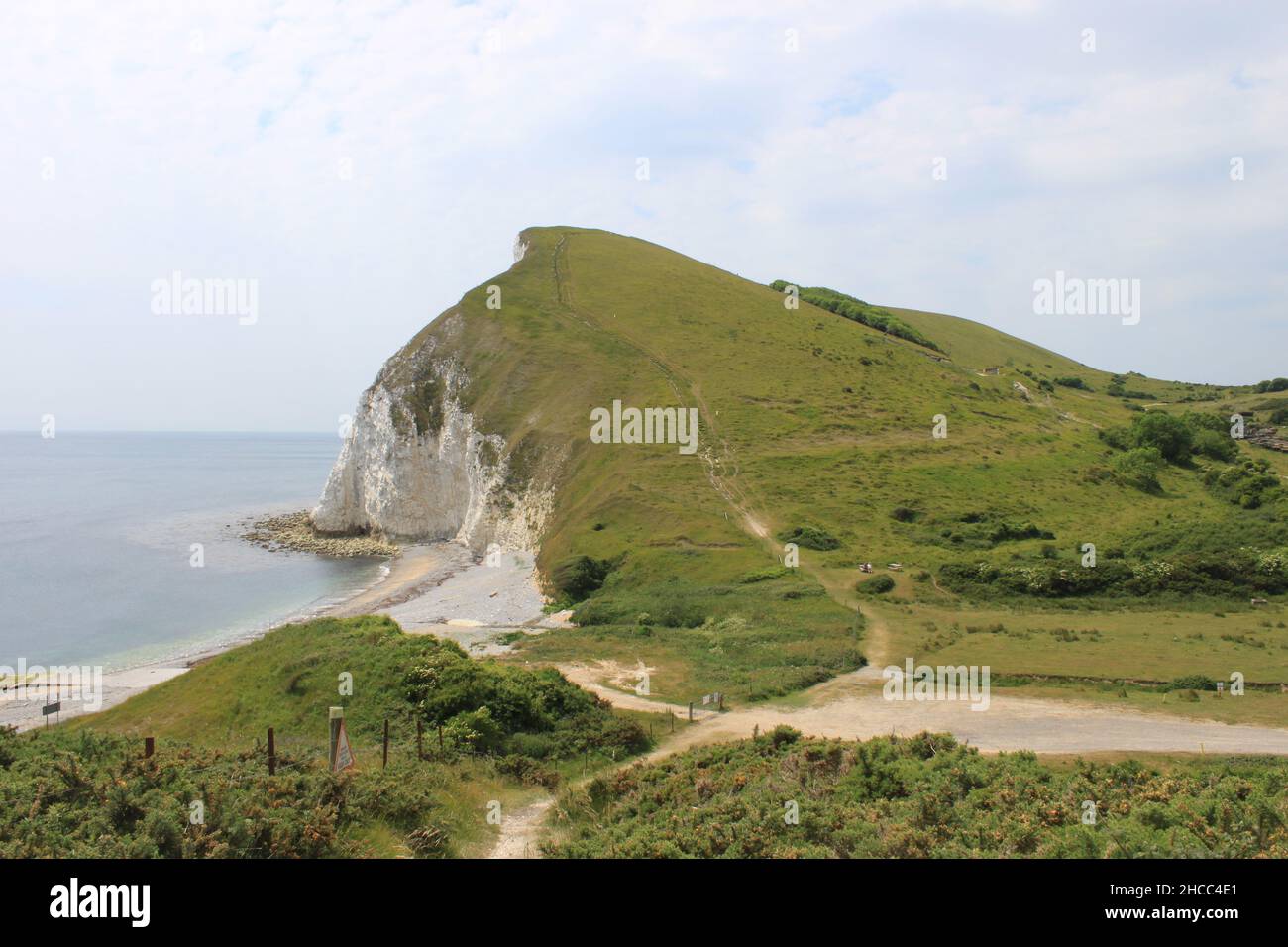 Lulworth Ranges military firing range. South west coast path. England ...