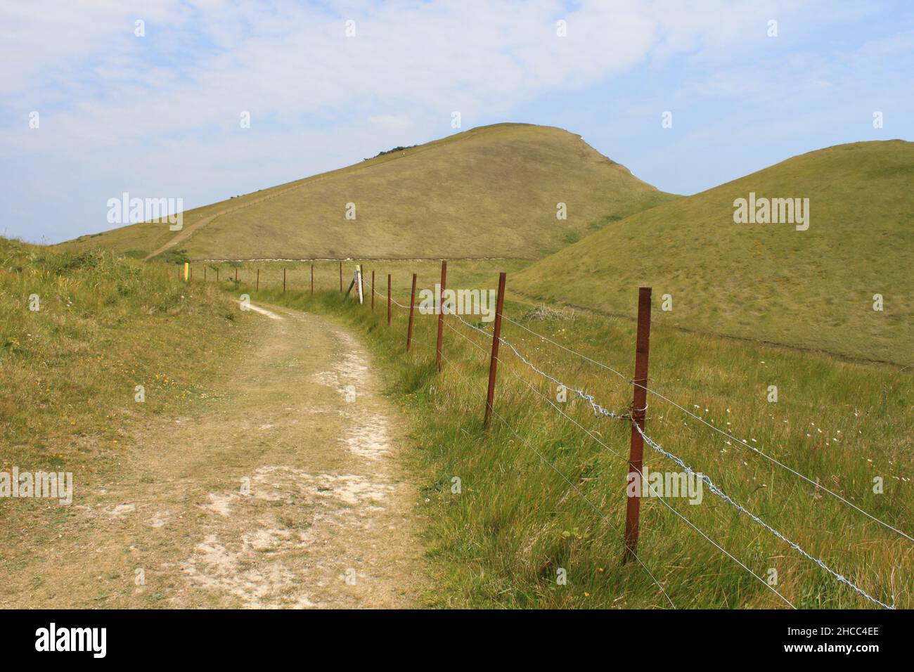 Lulworth Ranges military firing range. South west coast path. England ...