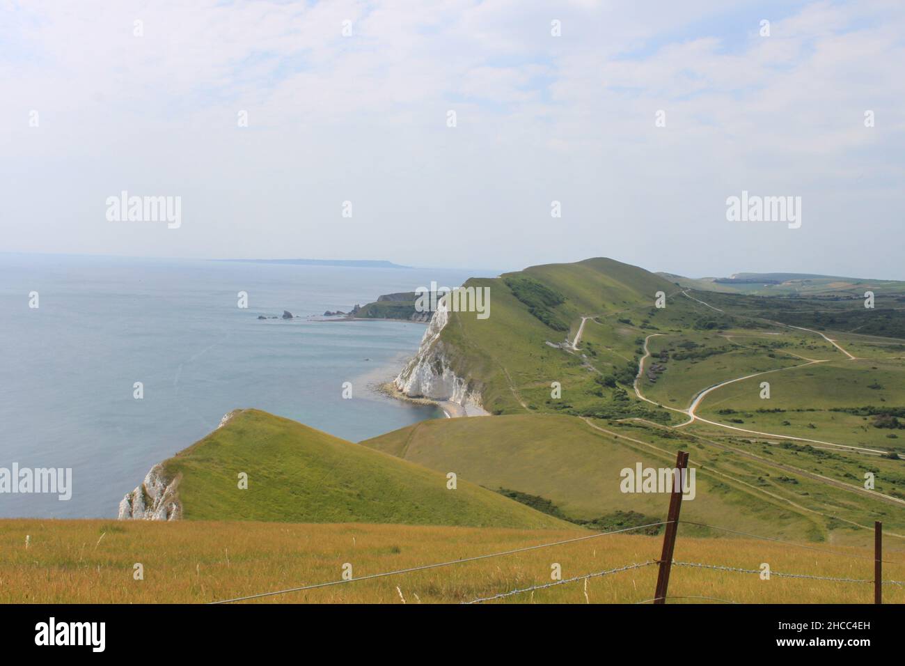 Lulworth Ranges military firing range. South west coast path. England ...