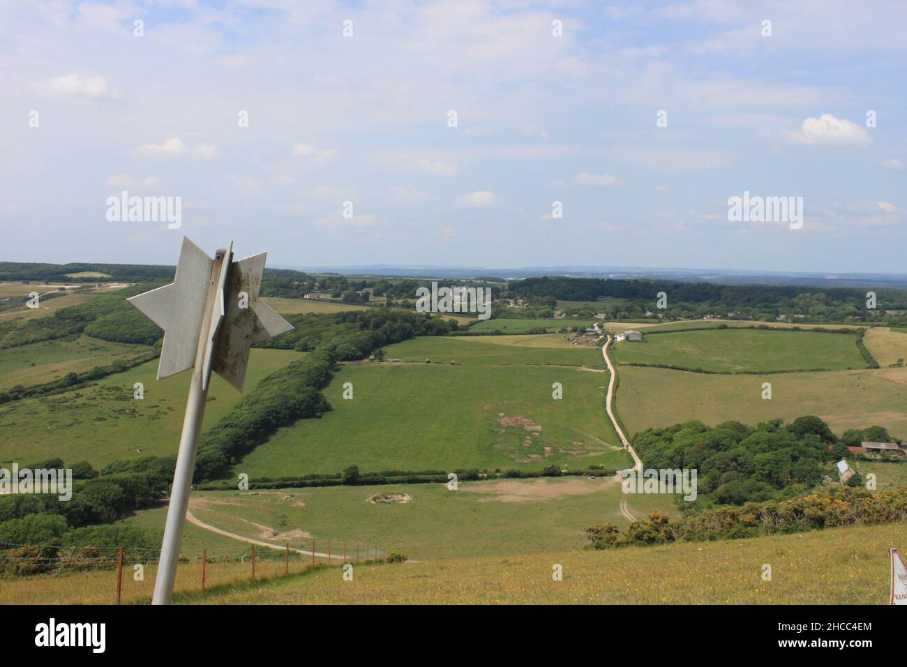 Lulworth Ranges military firing range. South west coast path. England ...