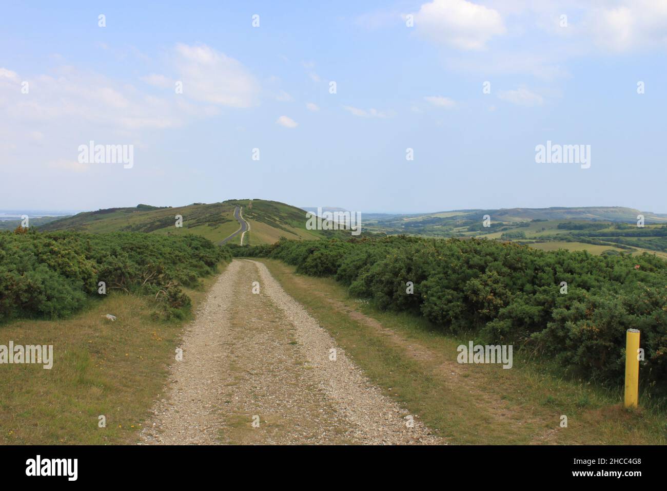 Lulworth Ranges military firing range. South west coast path. England ...