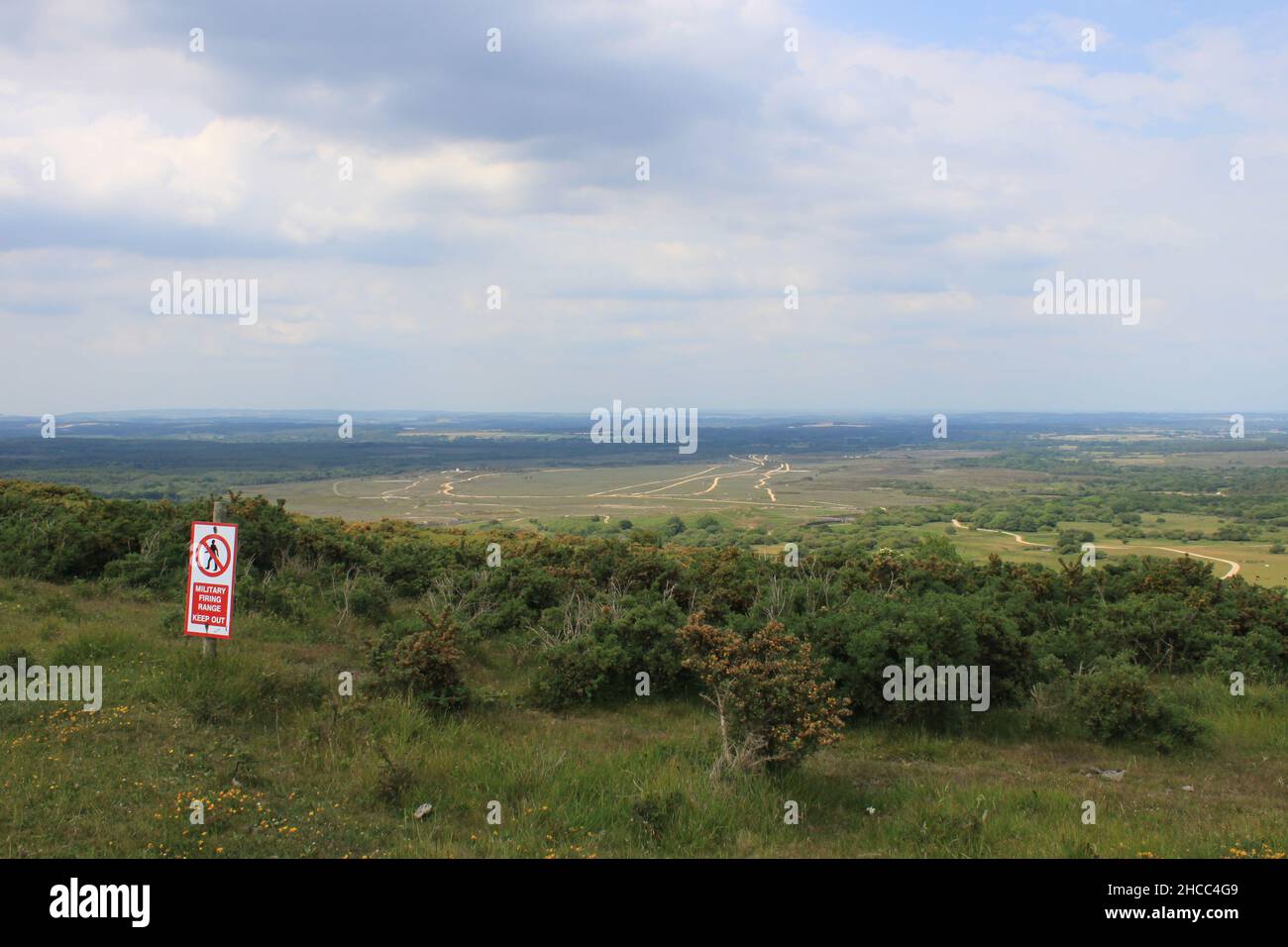 Lulworth Ranges military firing range. South west coast path. England ...
