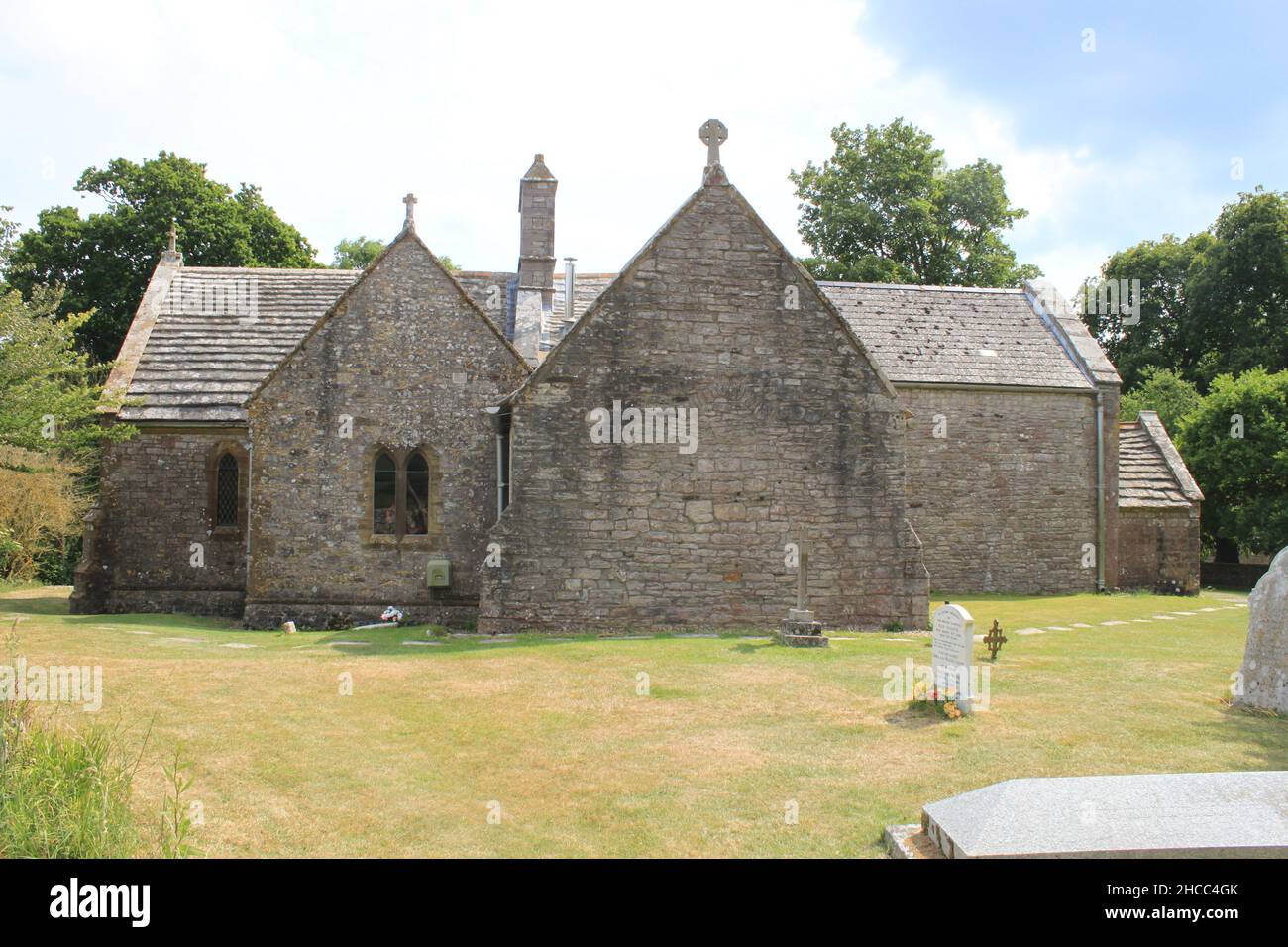 Tyneham ghost village. Lulworth Ranges military firing range. South ...