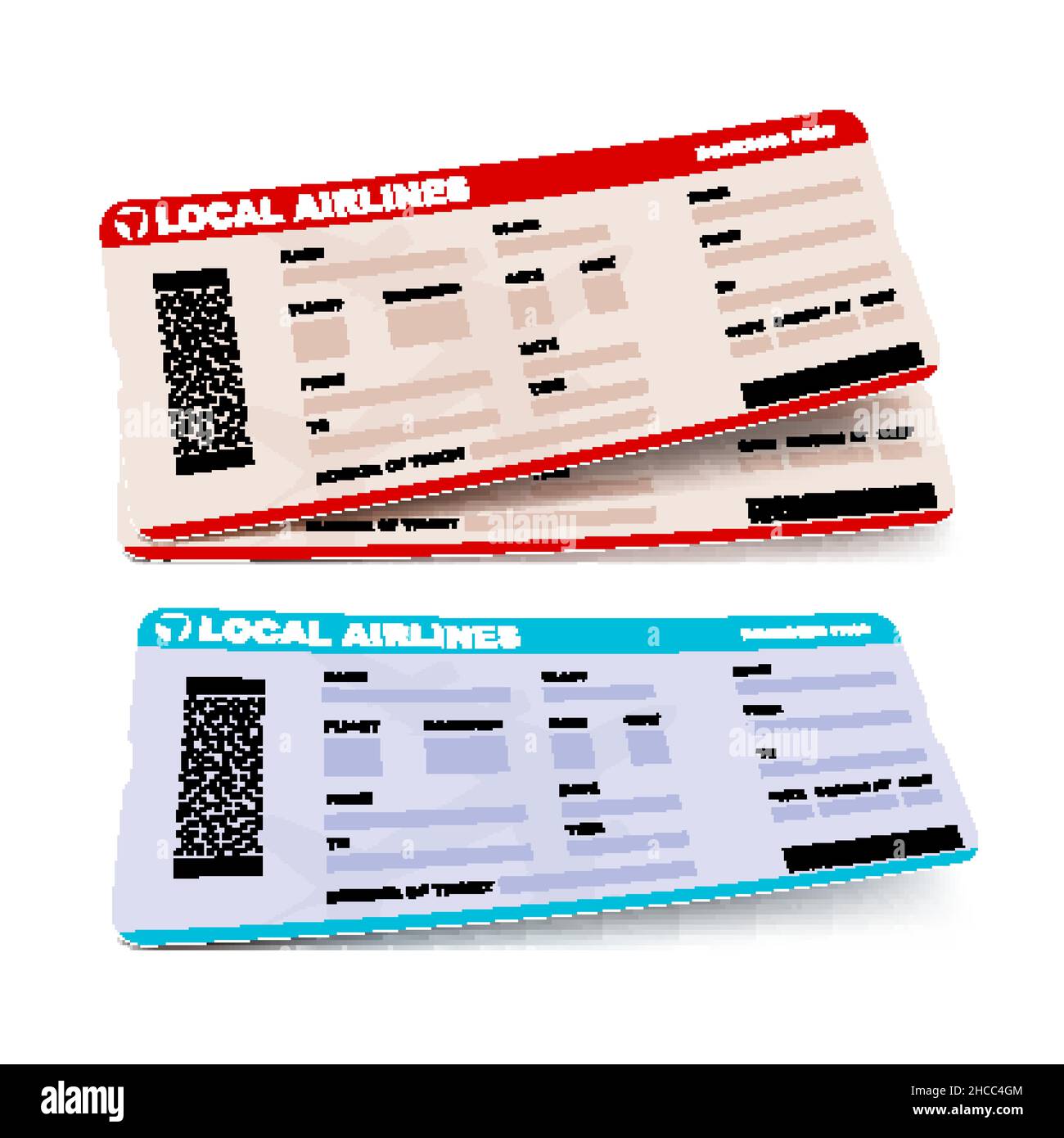 Ticket flight airport pass vector Stock Vector Image & Art - Alamy