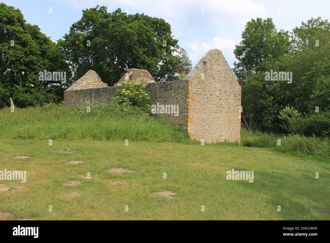 Tyneham ghost village. Lulworth Ranges military firing range. South ...