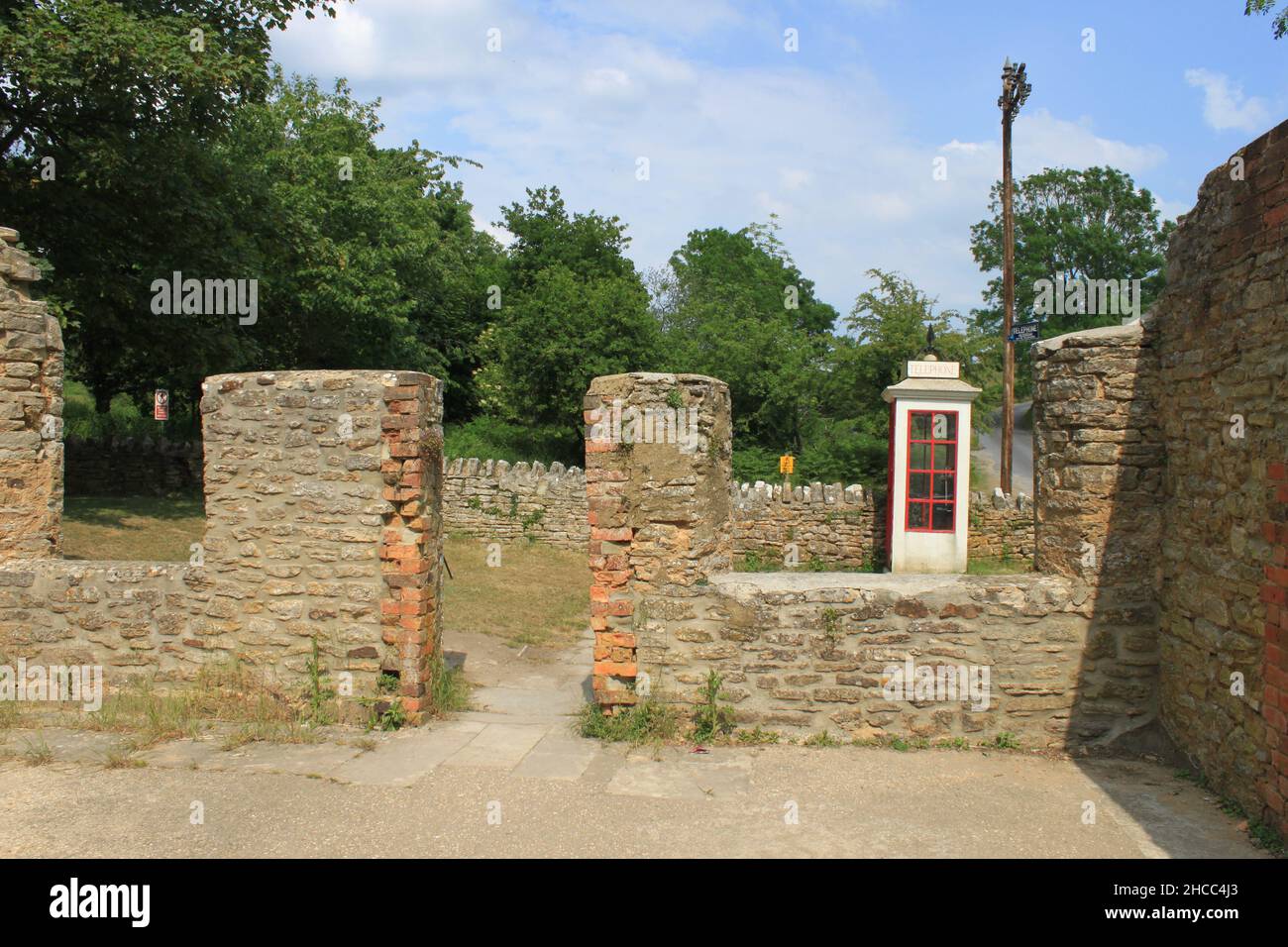 Tyneham ghost village. Lulworth Ranges military firing range. South ...