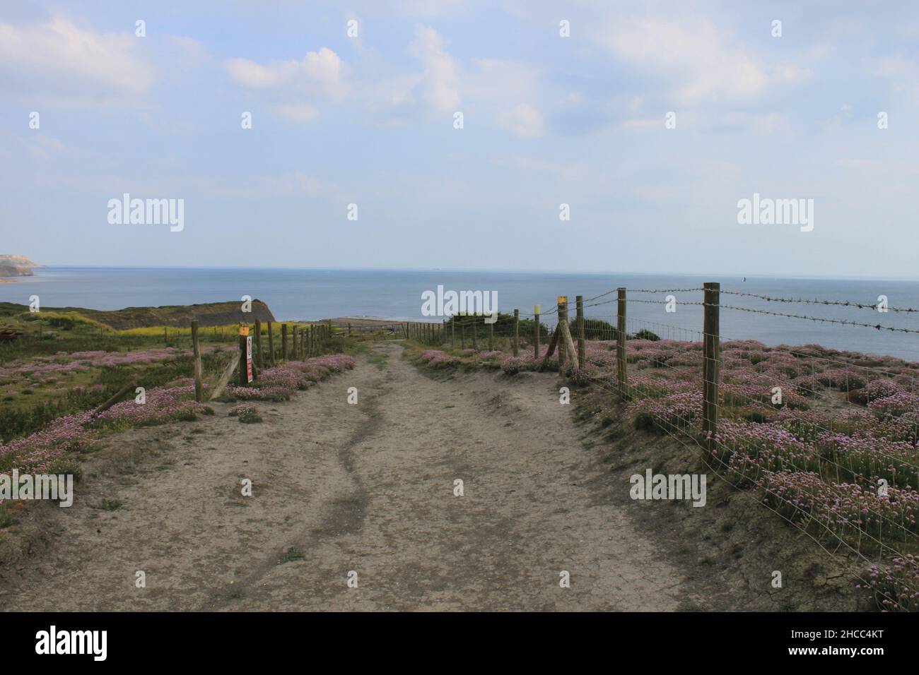 Lulworth Ranges military firing range. South west coast path. England ...