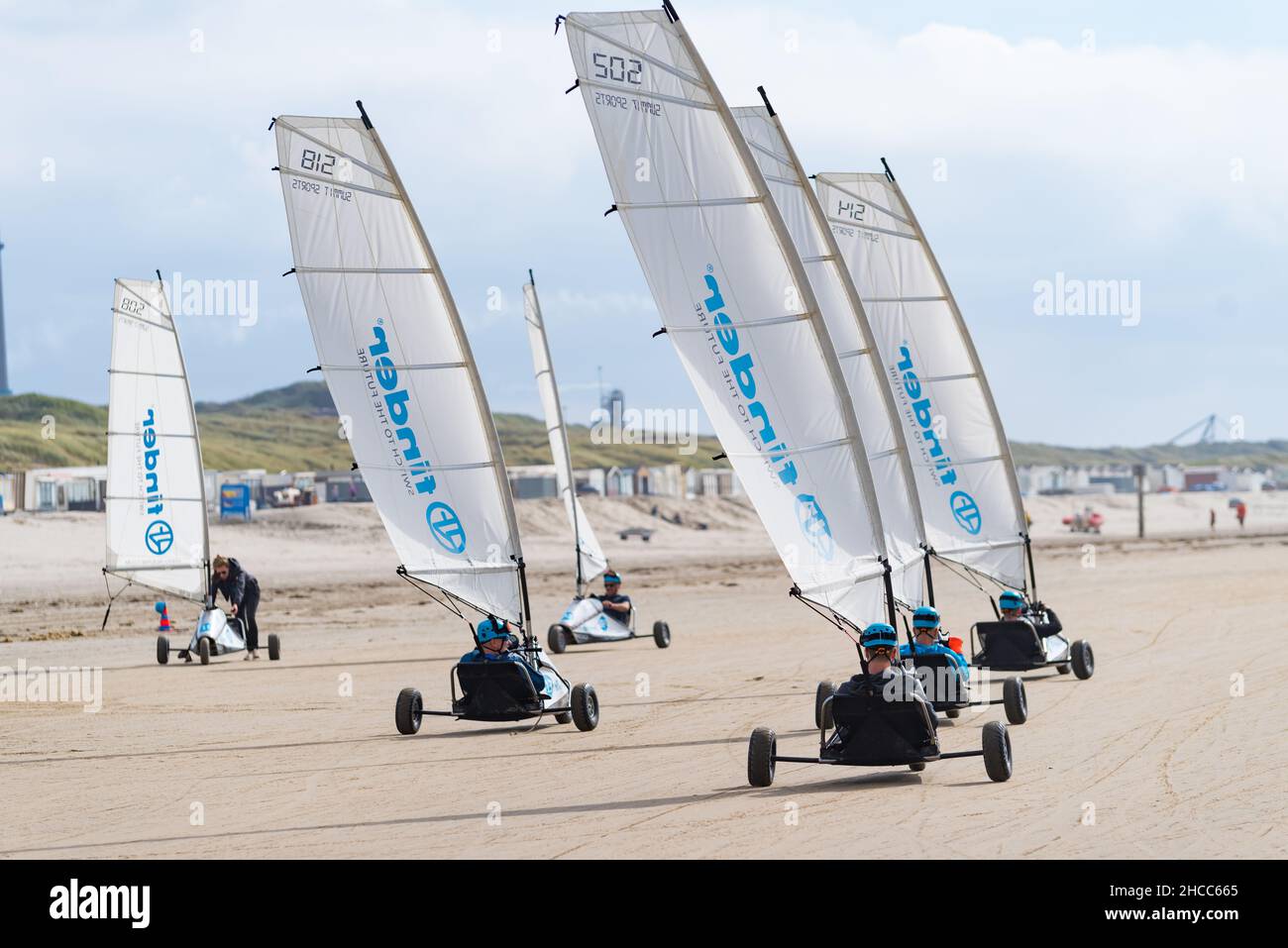 IJMUIDEN, NETHERLANDS - SEPTEMBER 15, 2019: Unknown people having fun ...