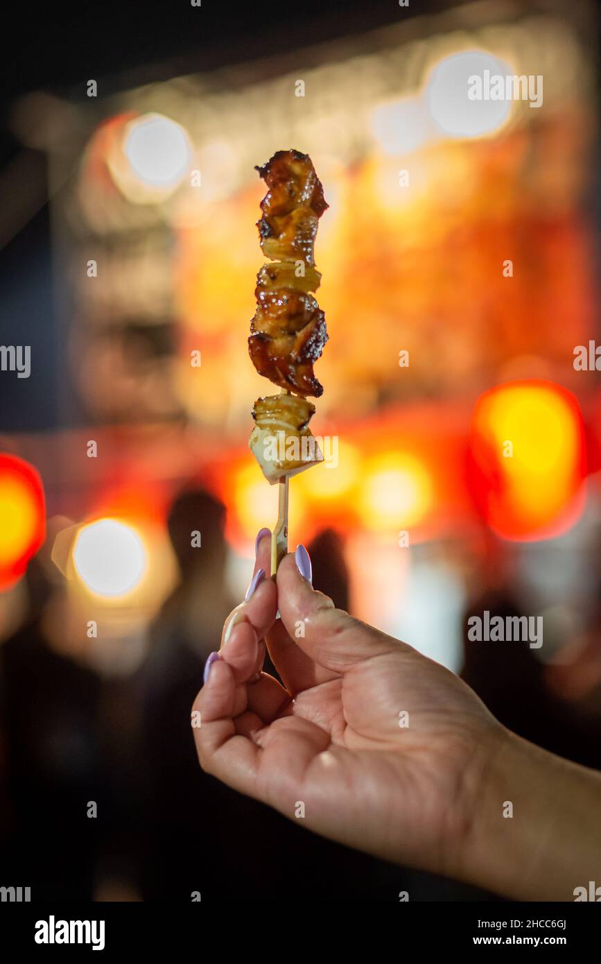 Caucasian female at barbeque hi-res stock photography and images - Alamy