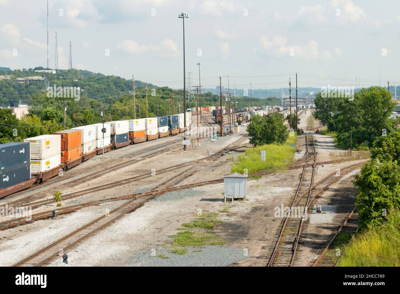 Freight train railway tracks hi-res stock photography and images - Alamy