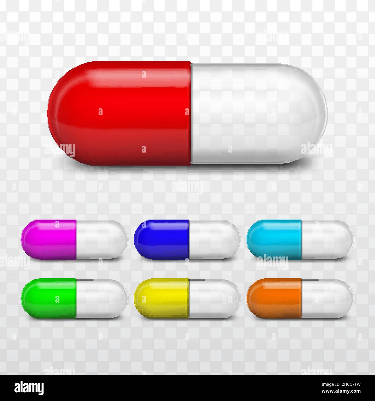 Pharmaceutical Medicament Capsules Set Vector Stock Vector Image & Art ...