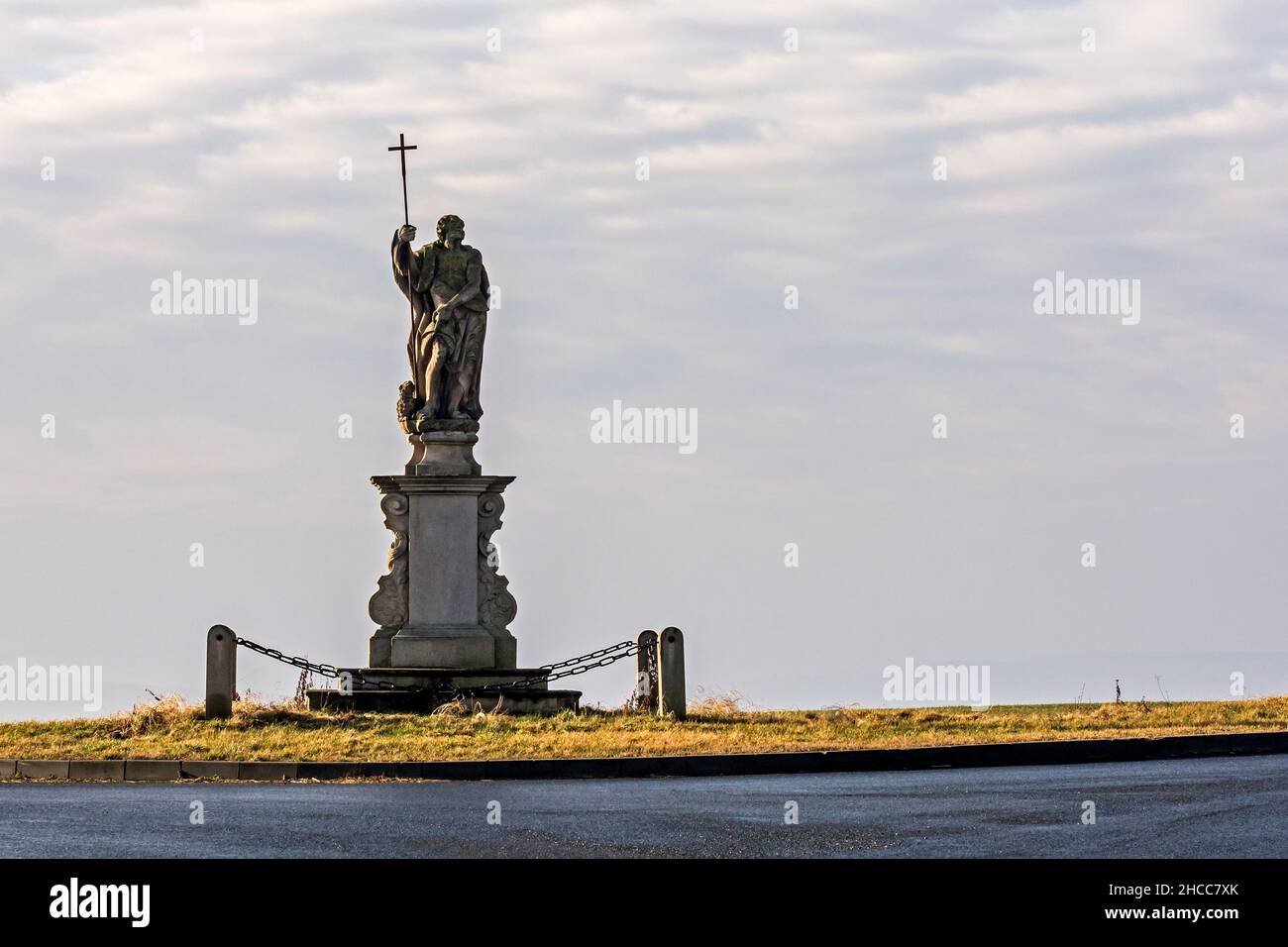Religious symbol, the Passion of Christ, on the side of the road Stock ...