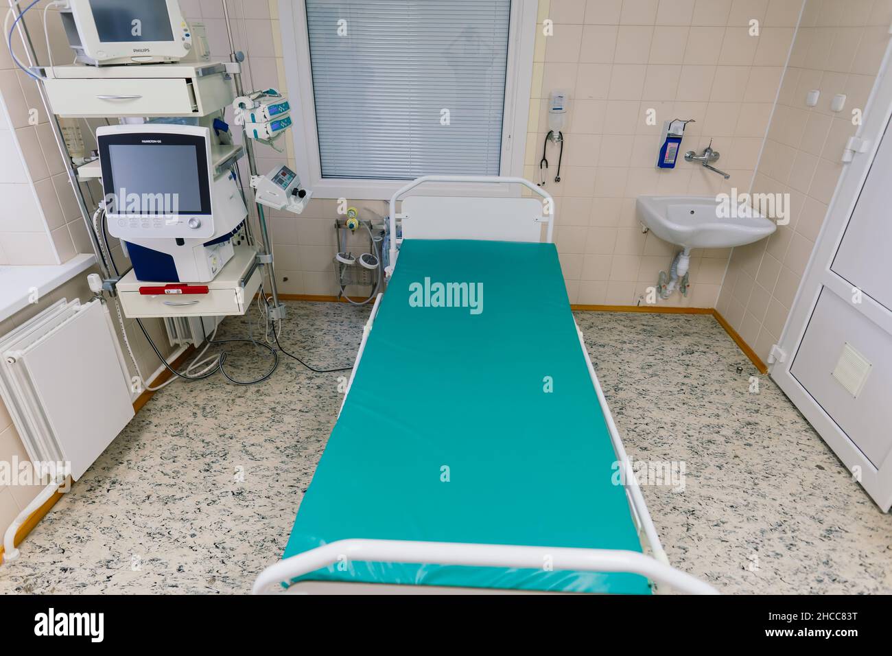 Interior view of empty operating room with new interior and equipment ...