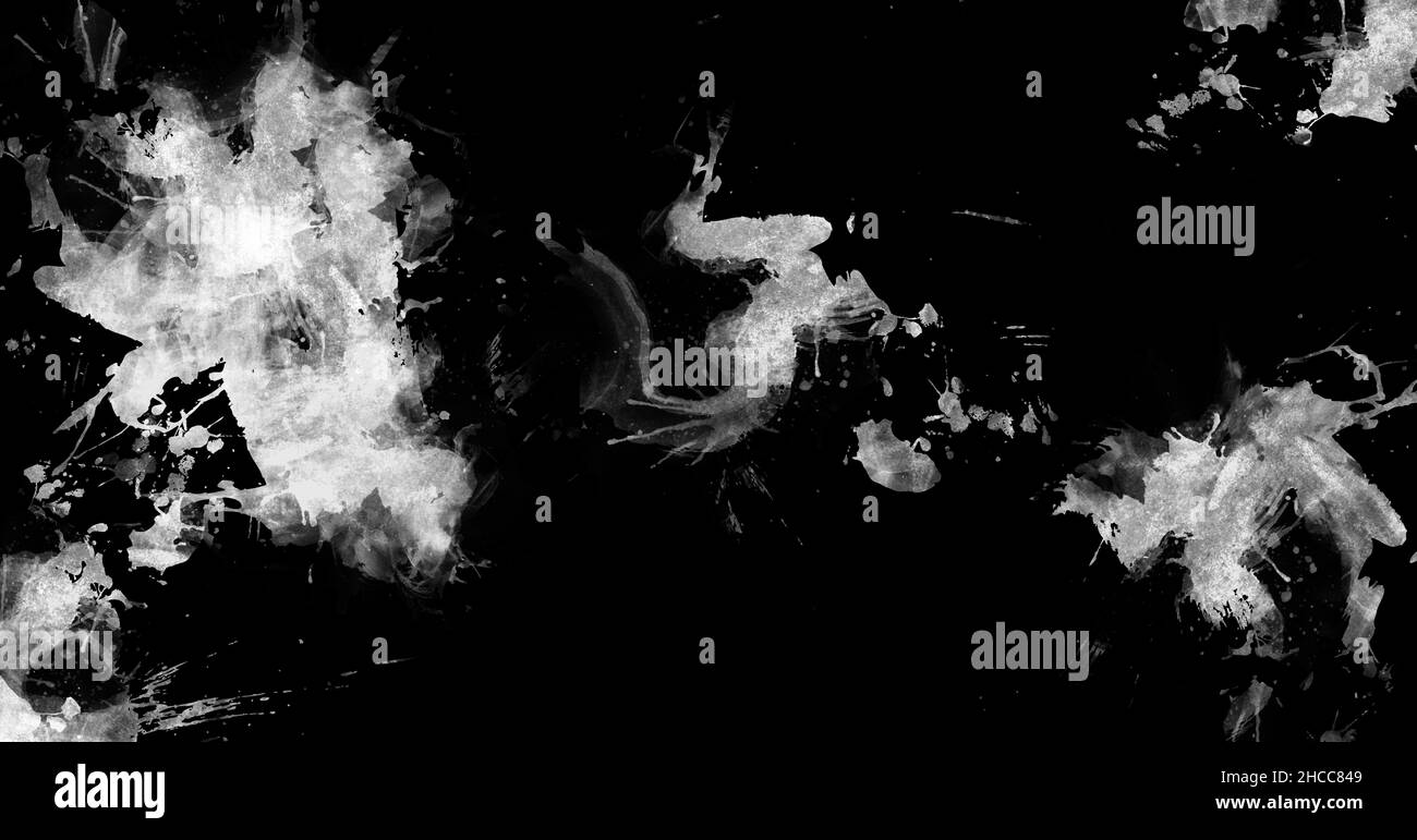 Grunge painting Texture black and white. Abstract Stock Photo - Alamy