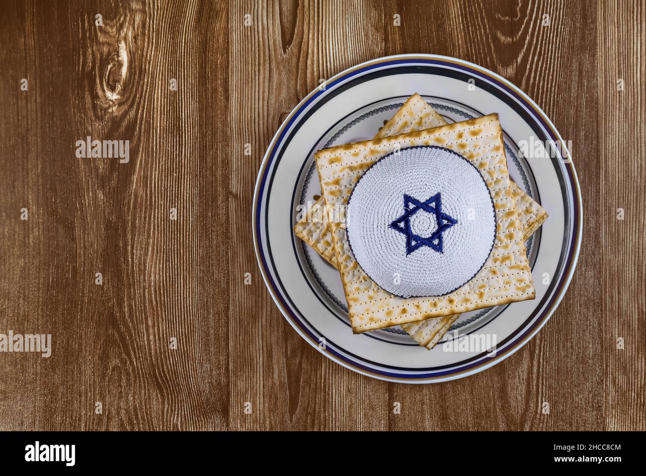 Passover holiday traditional celebration with kosher matzah unleavened ...