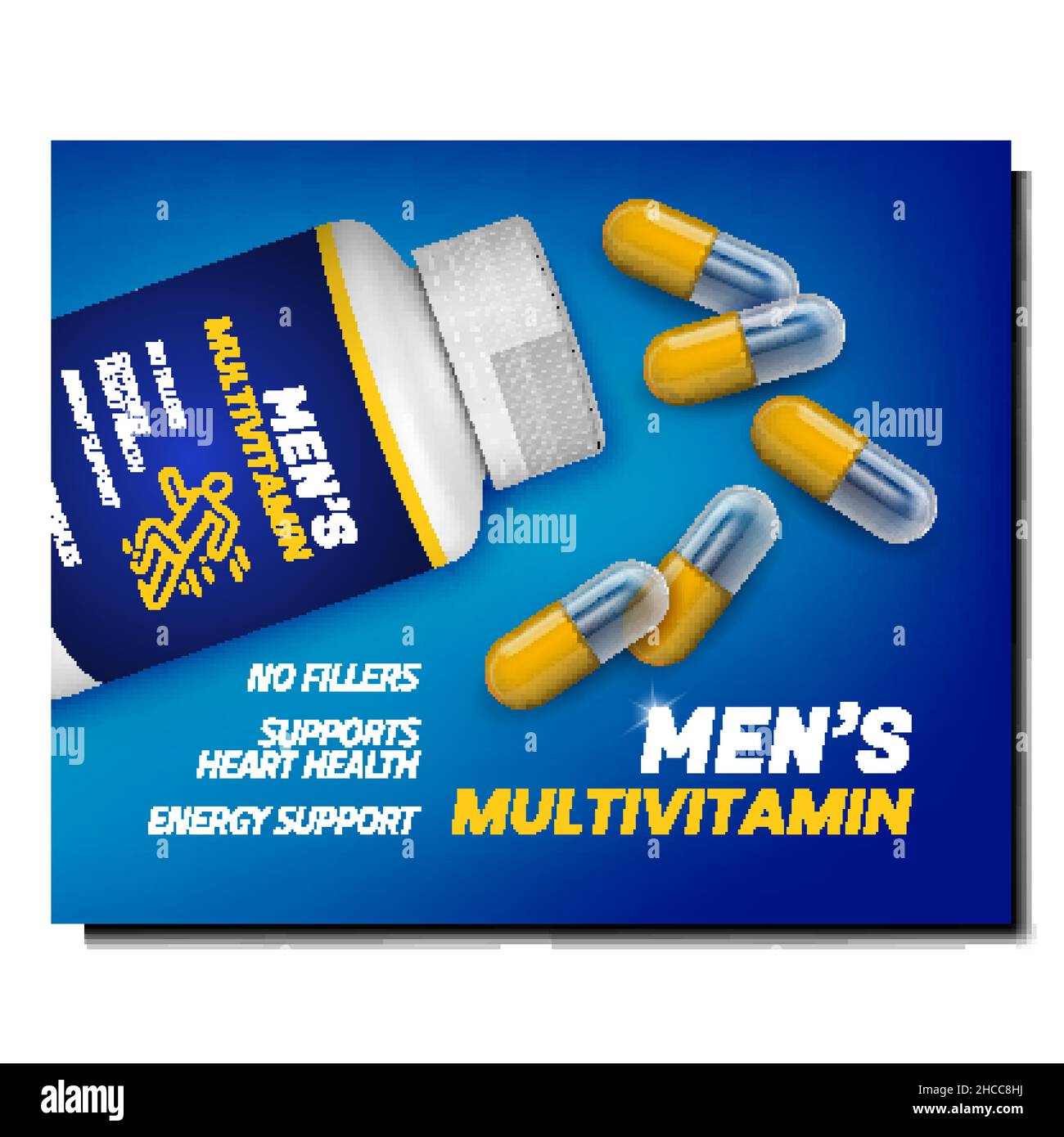 Man Vitamin health poster vector Stock Vector Image & Art - Alamy