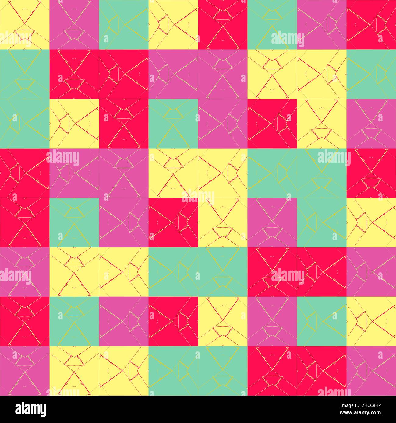 Bold, colorful pattern illustration. Retro look with bold colors Stock ...