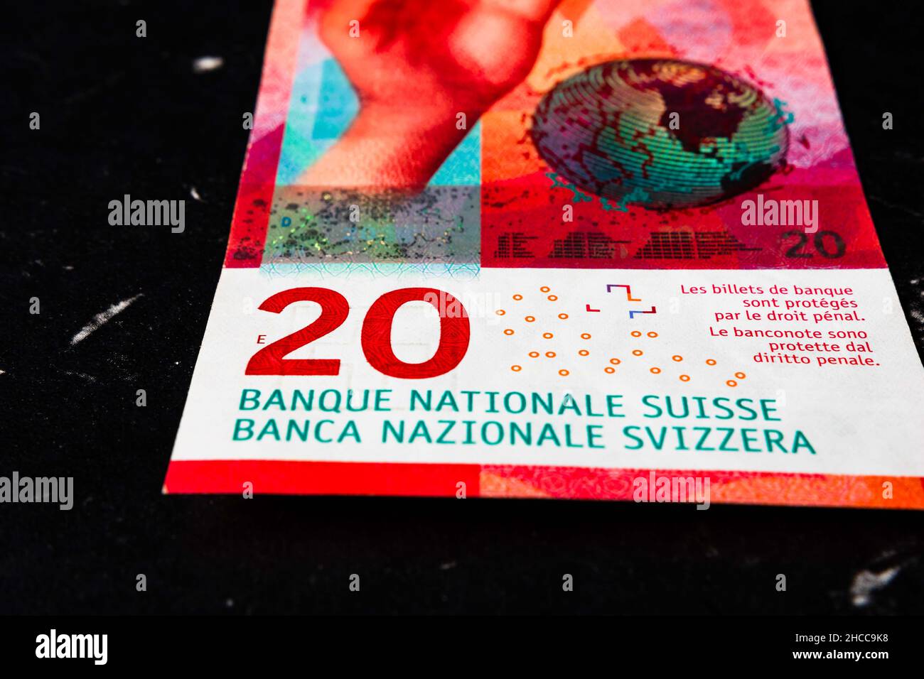 Swiss franc banknote. CHF currency, world money concept Stock Photo - Alamy
