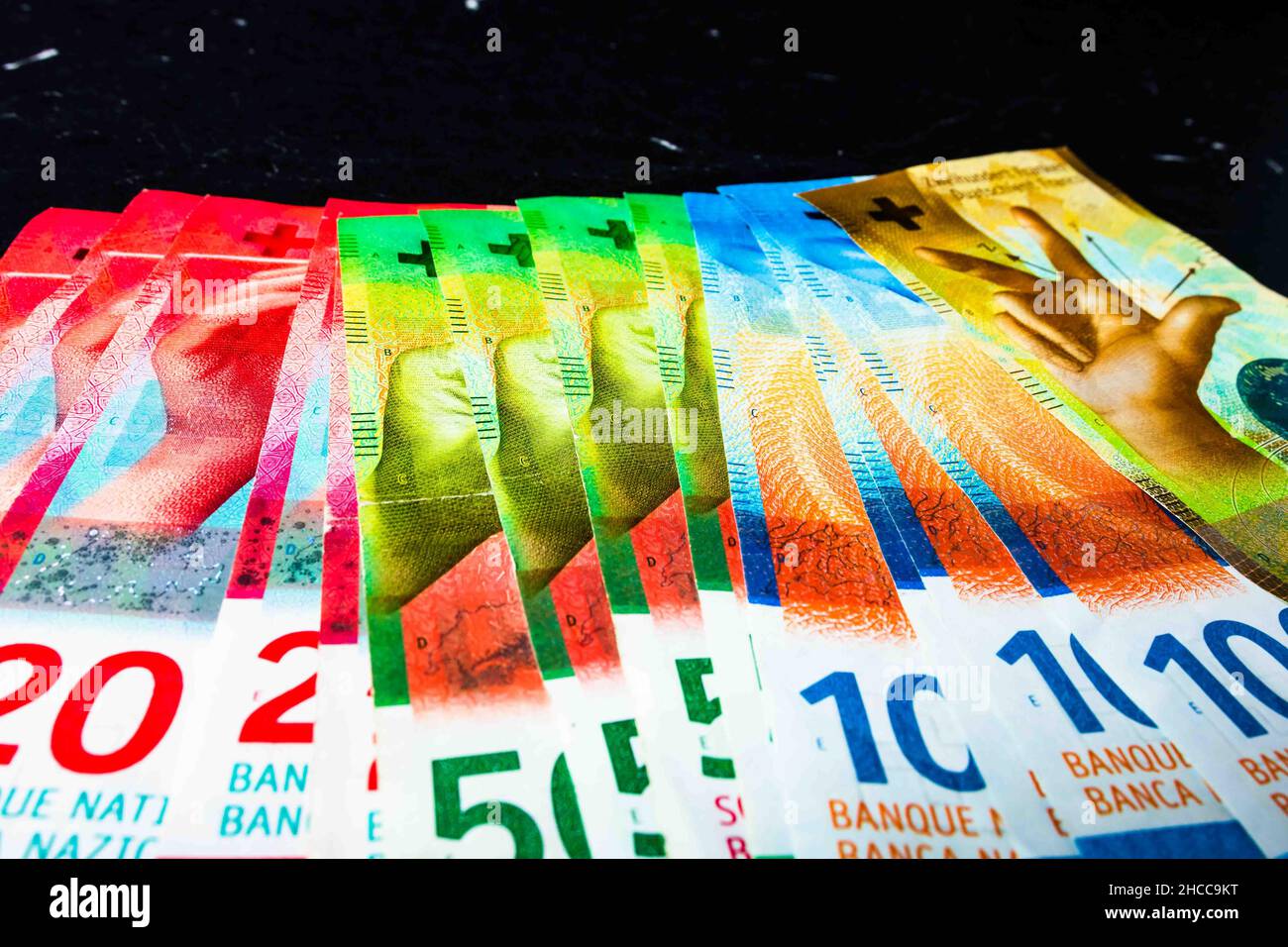 Swiss franc banknote. CHF currency, world money concept Stock Photo - Alamy