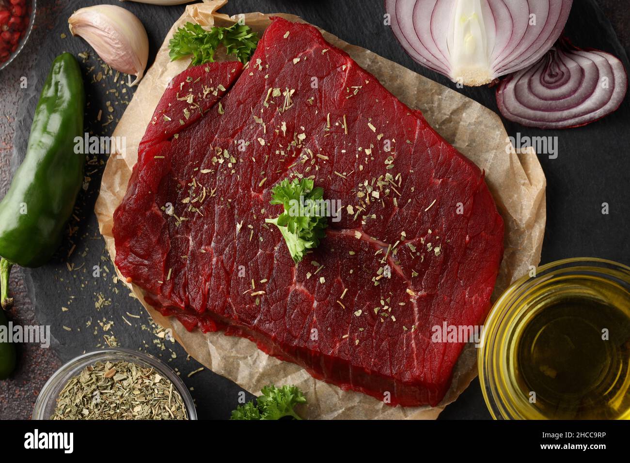 Raw steak close up hi-res stock photography and images - Alamy