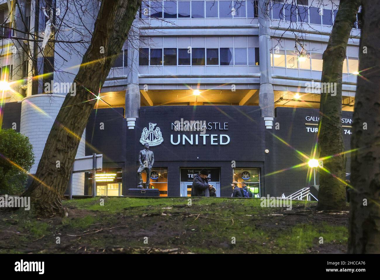 The Statue of Sir Bobby Robson outside St James' Park, Home of ...