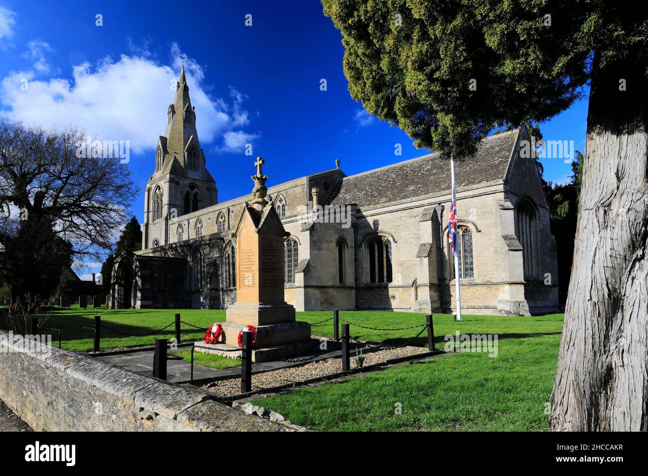 St Marys parish church, Warmington village, Northamptonshire County ...