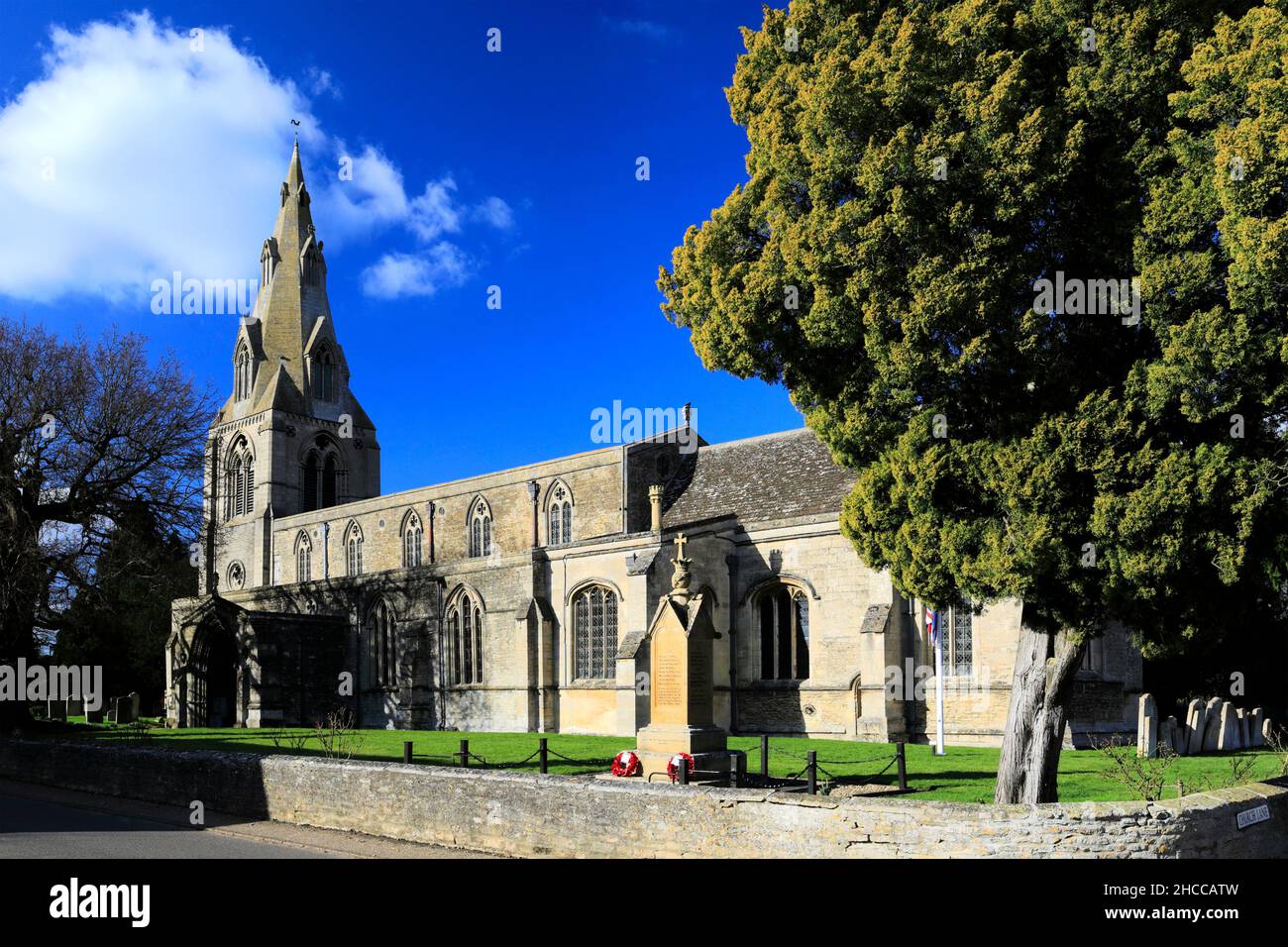 St Marys parish church, Warmington village, Northamptonshire County ...