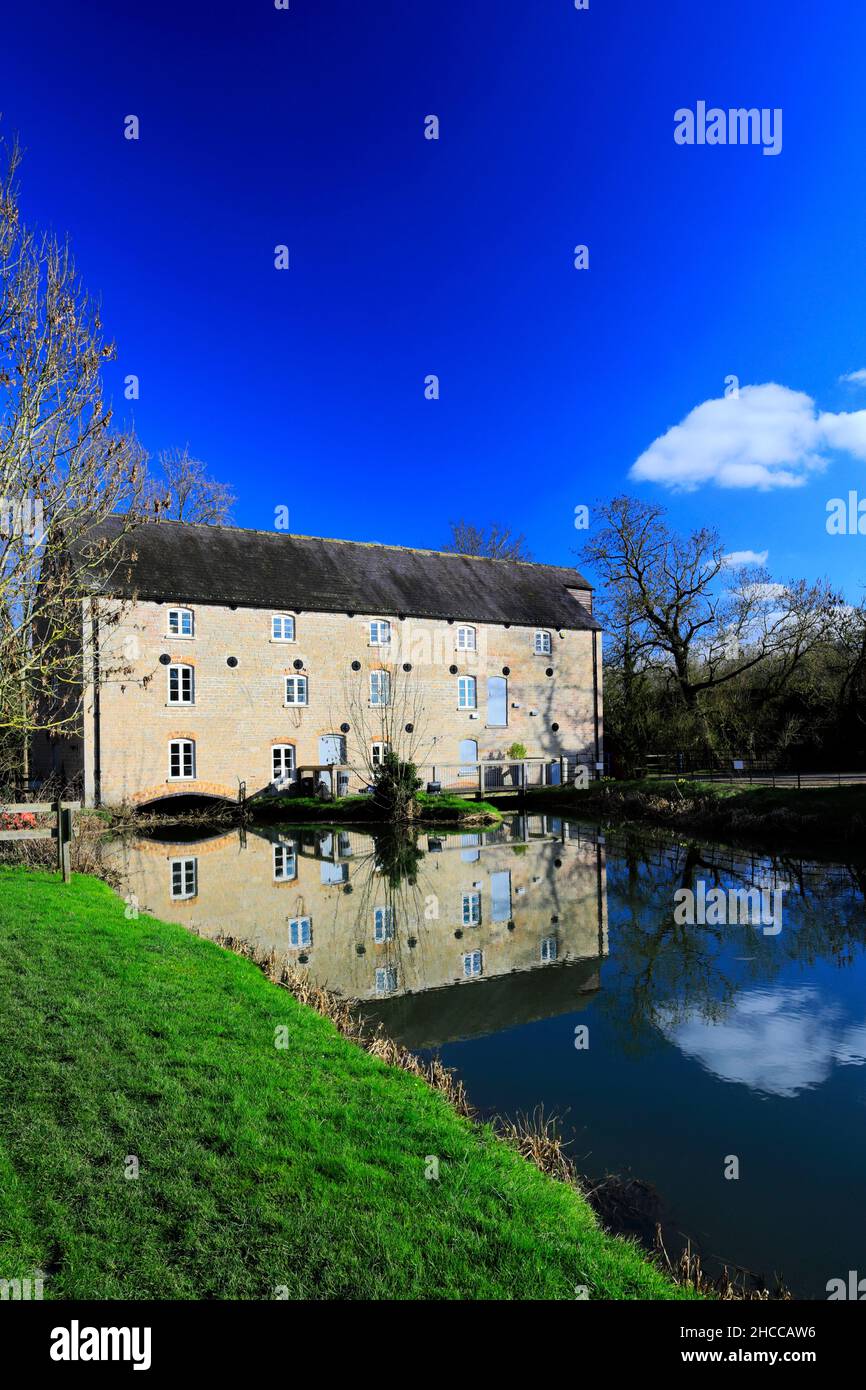 Warmington watermill, river Nene, Warmington village, Northamptonshire ...