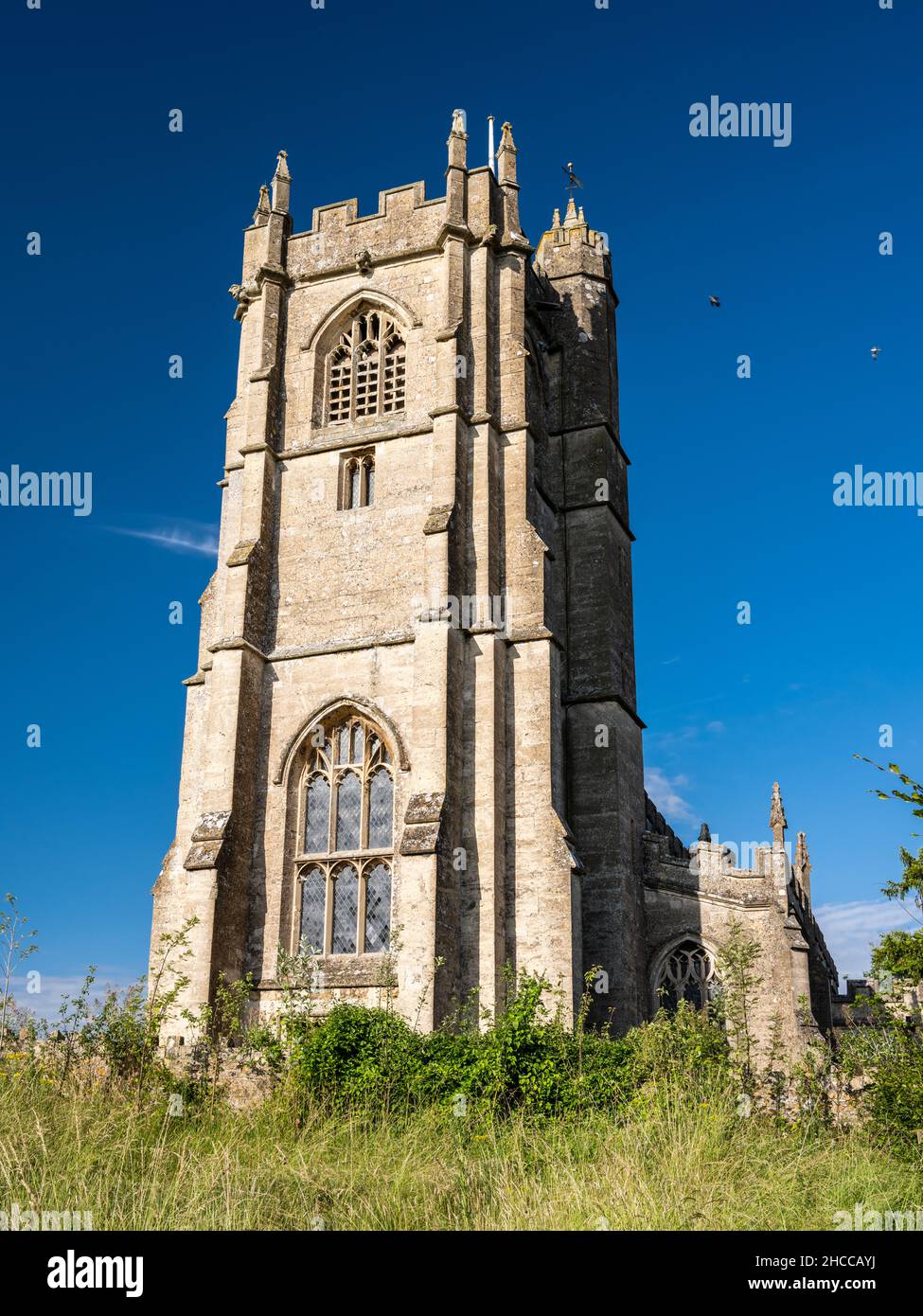 The traditional gothic parish church of St Julian in Wellow village ...