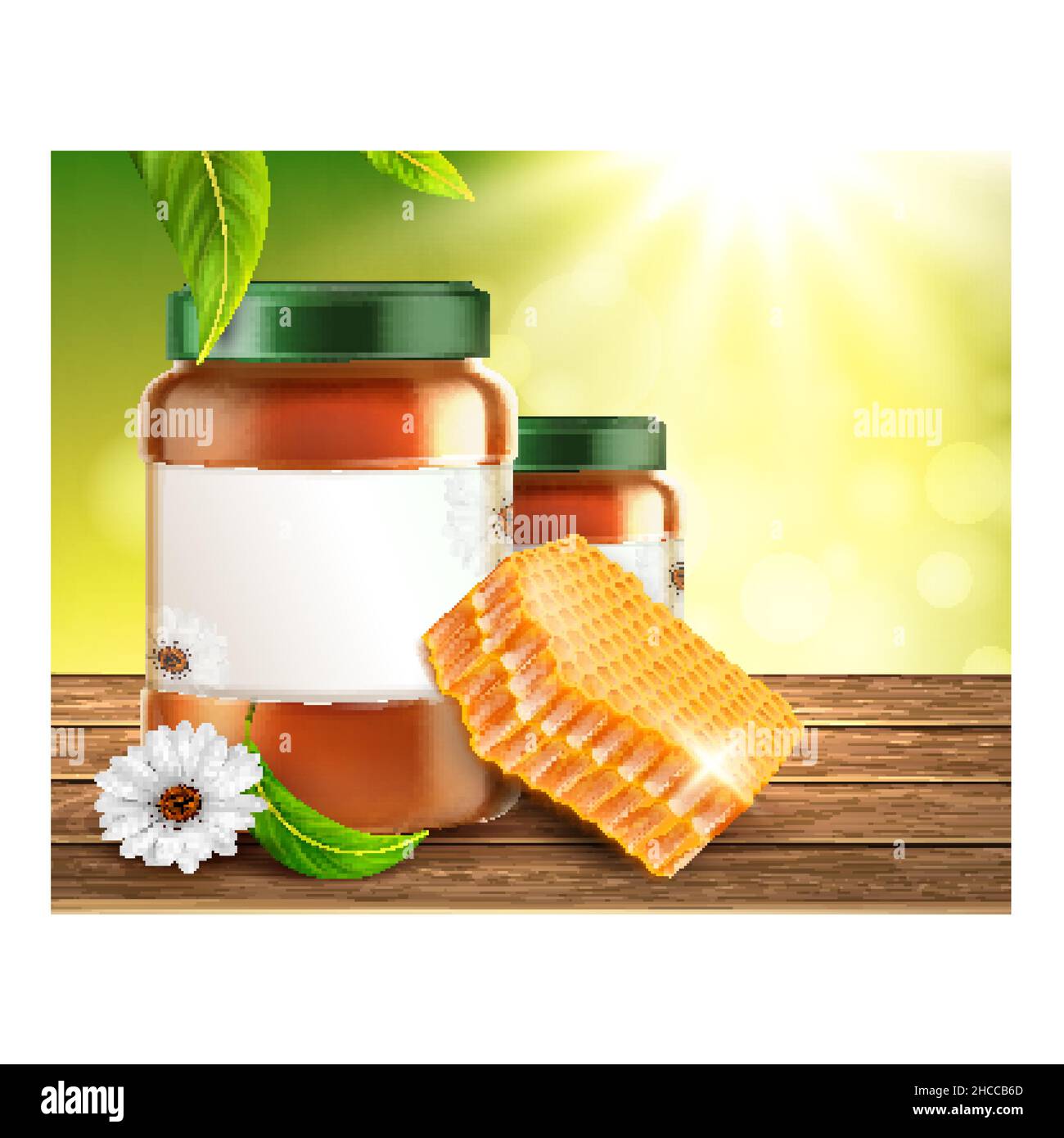 Honey bee food product ad vector Stock Vector Image & Art - Alamy