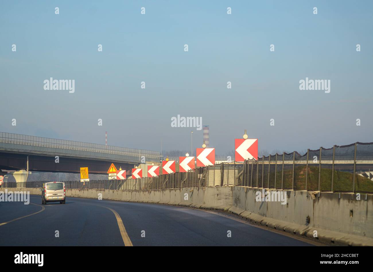 Milan A8 Motorway Milano Laghi, Italy - December 26th 2021 Telepass ...