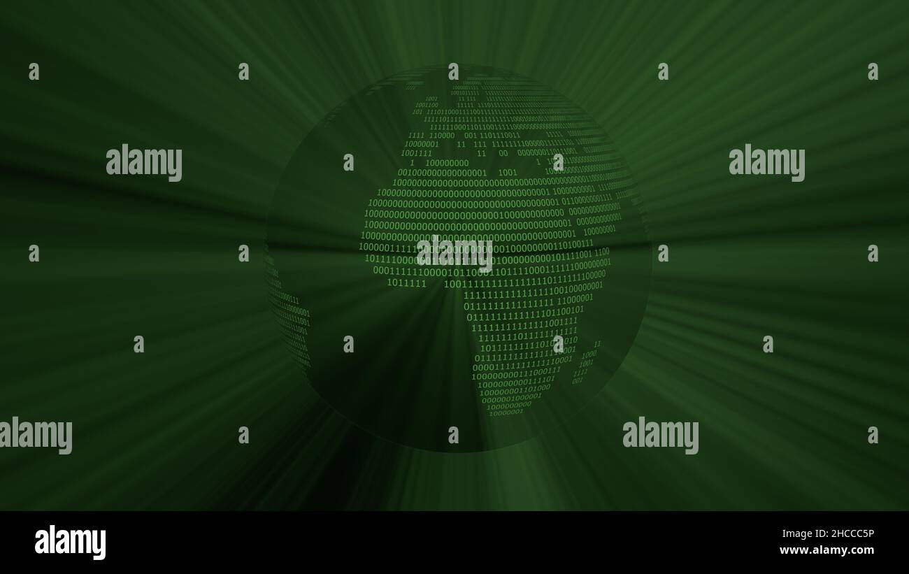 Digital earth globe rotating binary hi-res stock photography and images ...