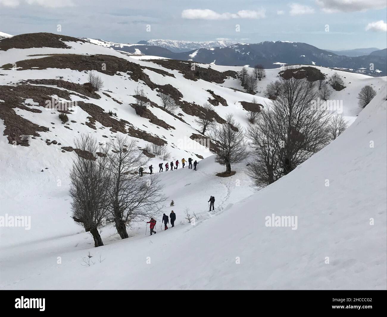 Winter hiking around Umoljani, Bjelasnica, Bosnia Stock Photo - Alamy