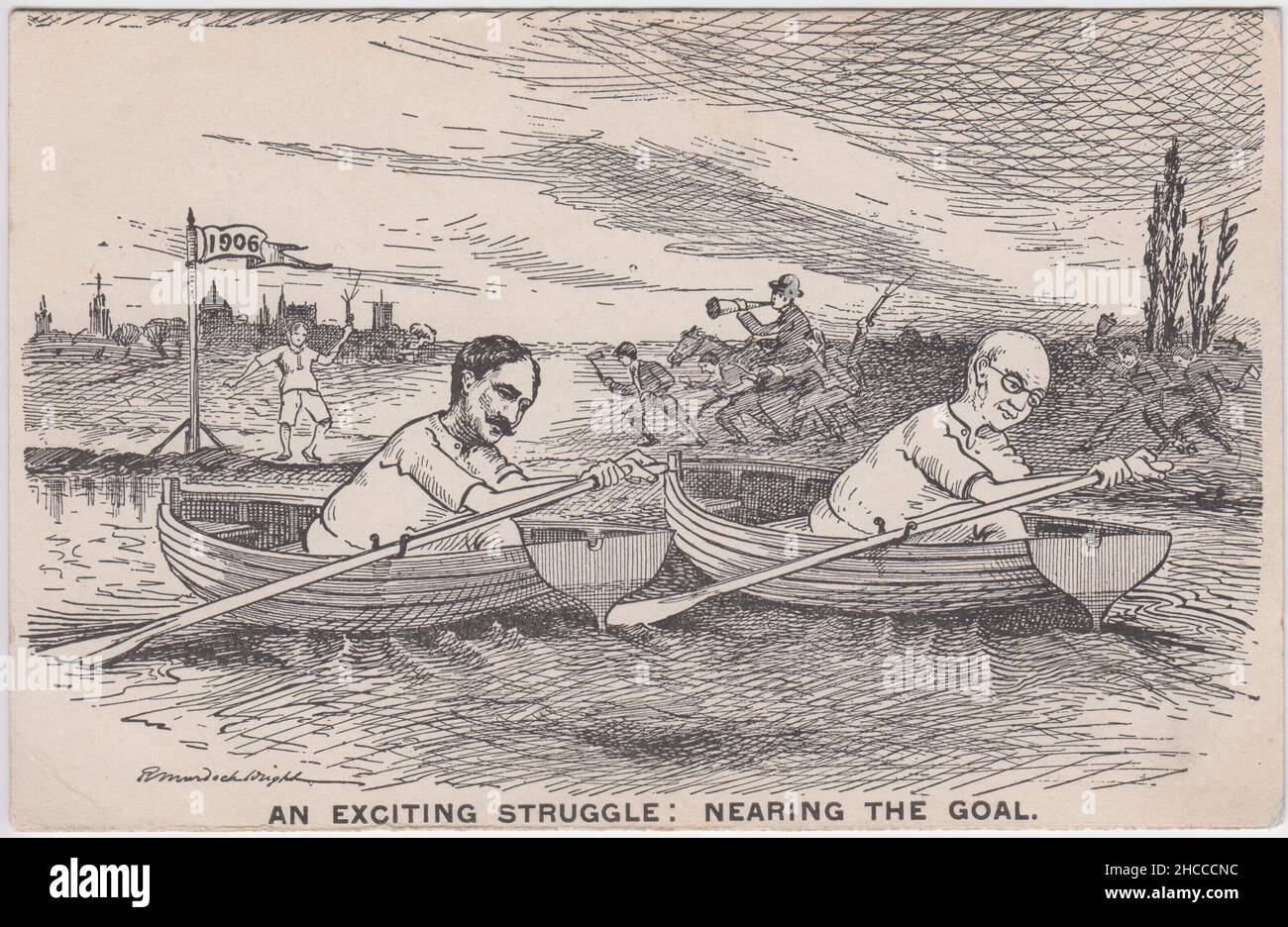 Oxford City Parliamentary Constituency: 1906 General Election. Cartoon ...