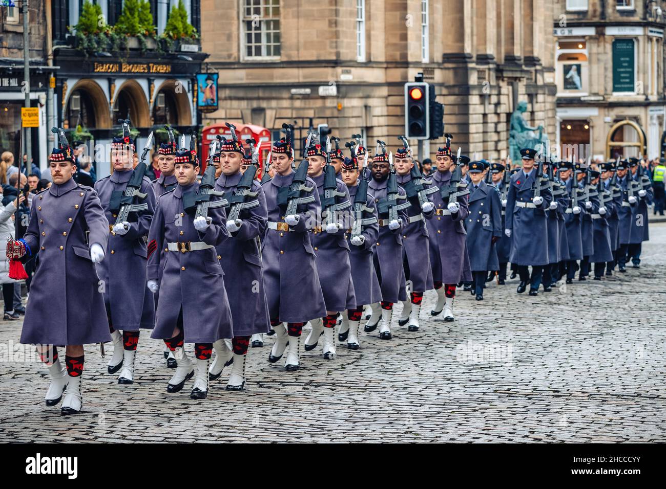 Parade at Remembrance Day 2021 in Edinburgh. The United Kingdom Stock ...