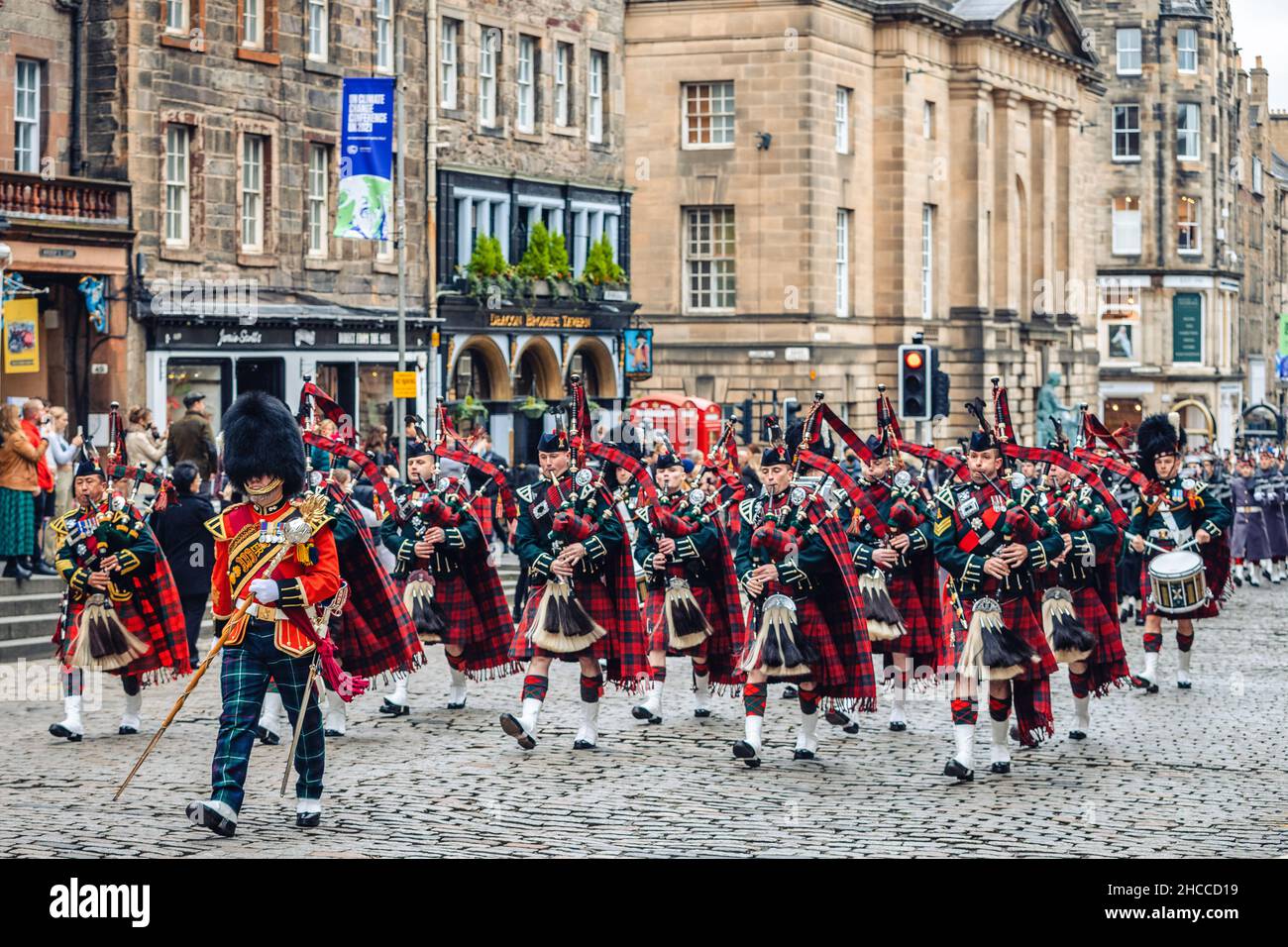 Parade at Remembrance Day 2021 in Edinburgh. The United Kingdom Stock ...