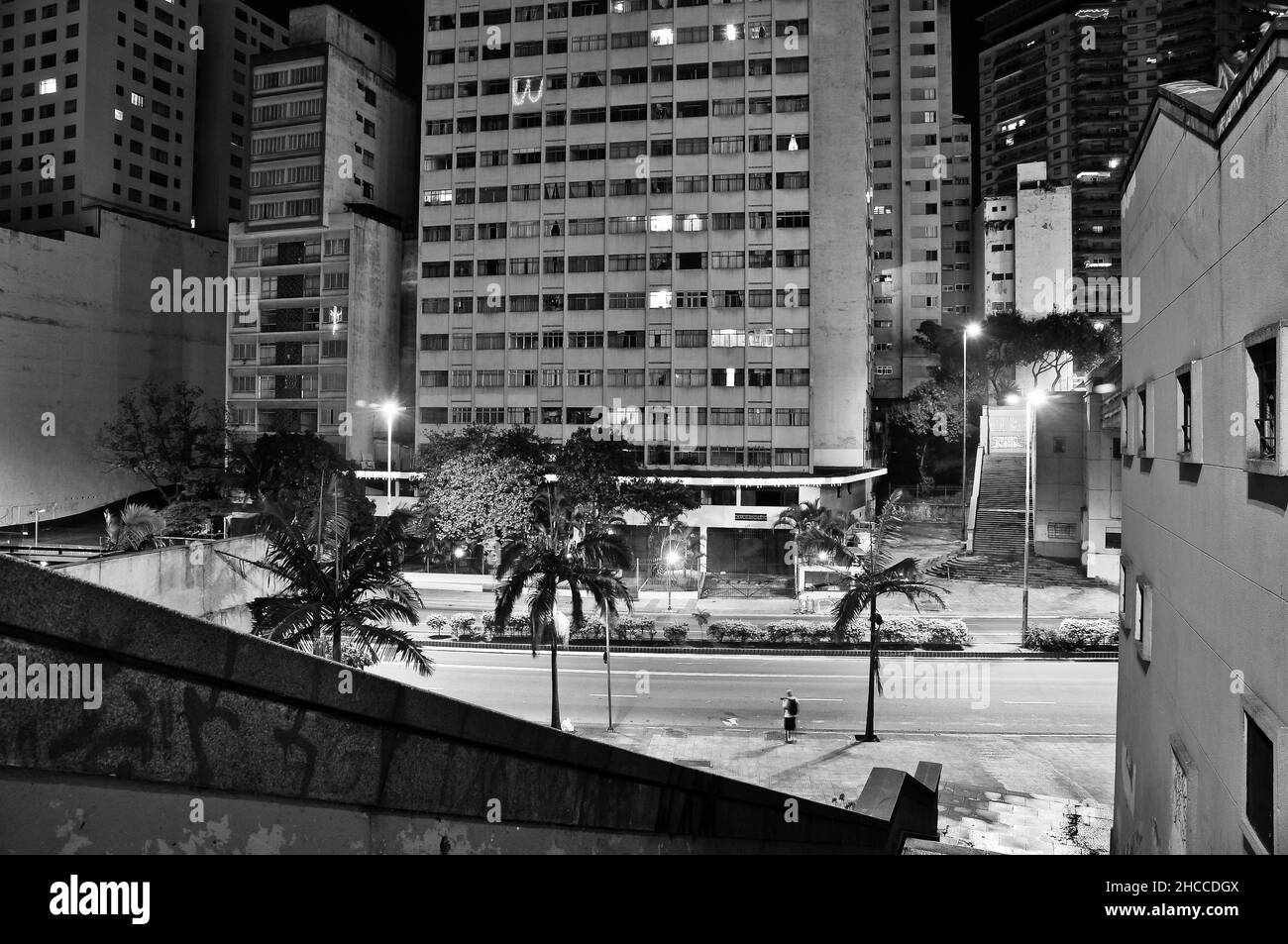 Beautiful night view of buildings in Sao Paulo city, Brazil Stock Photo ...