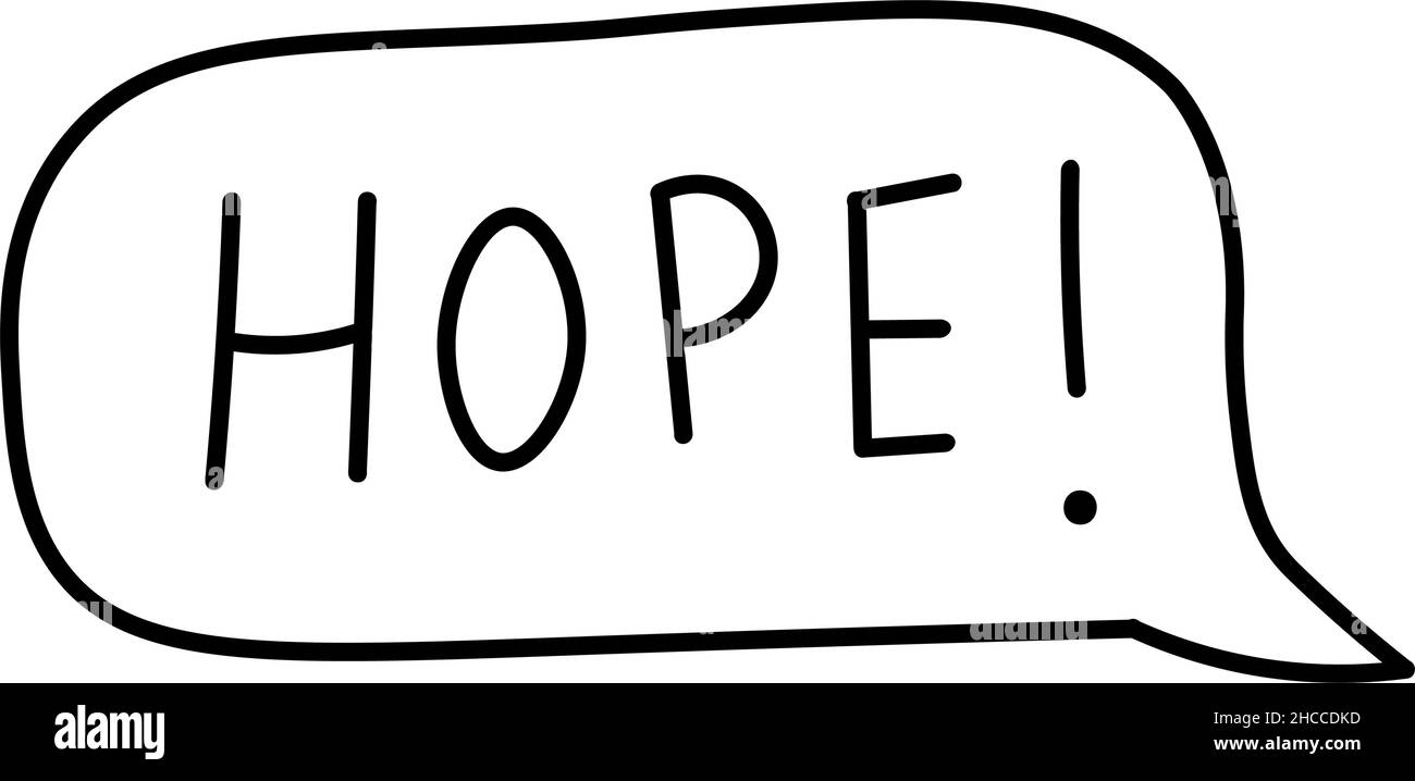 Talk bubble with text hope. Speech bubbles. Vector illustration in ...