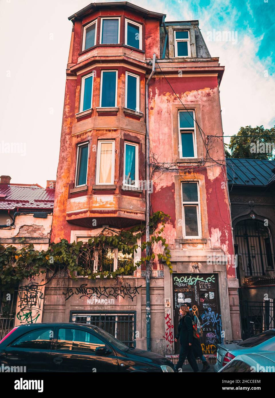 Building with beautiful architectural design in Bucharest, Romania ...