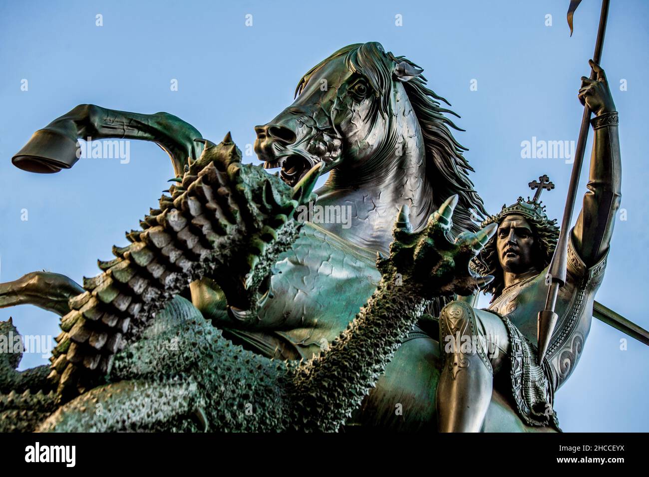 Berlin, Germany - Statue of Saint George Stock Photo - Alamy