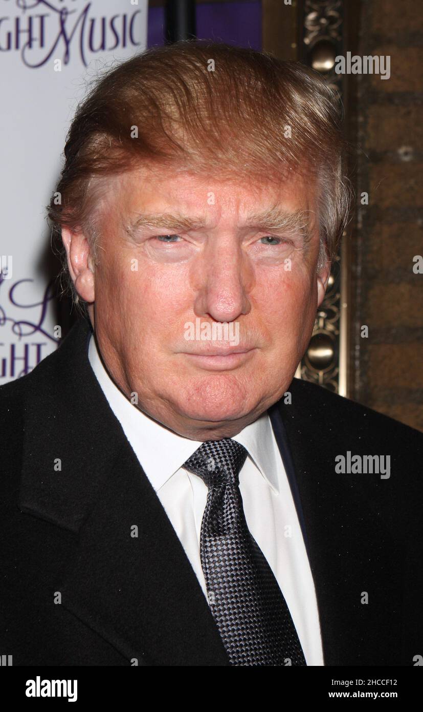 Donald Trump attends the opening night performance of the Broadway ...