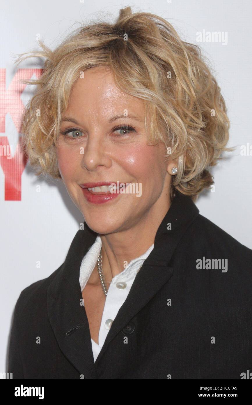 Meg Ryan arriving at the opening night performance of "Lucky Guy" at ...