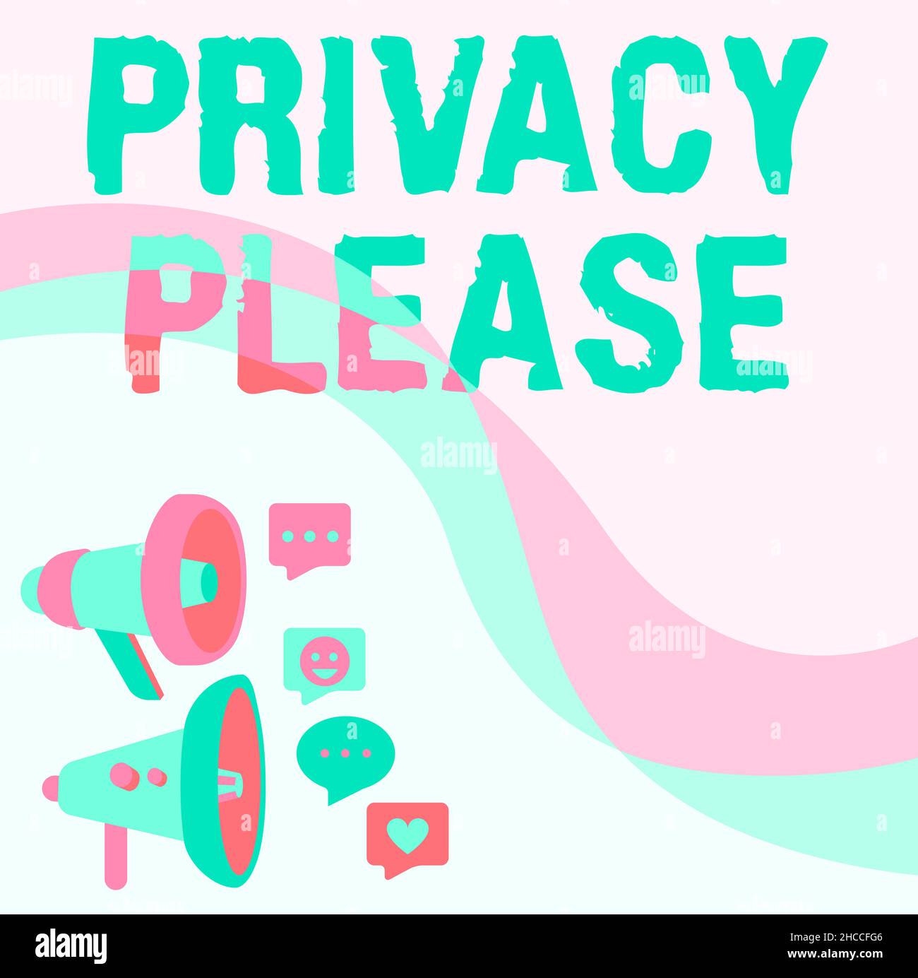 Hand writing sign Privacy Please. Business idea asking someone to ...