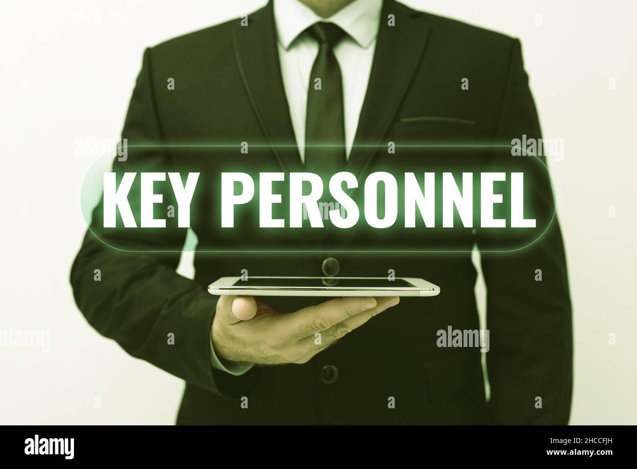 Sign displaying Key Personnel. Business idea Program Directors ...